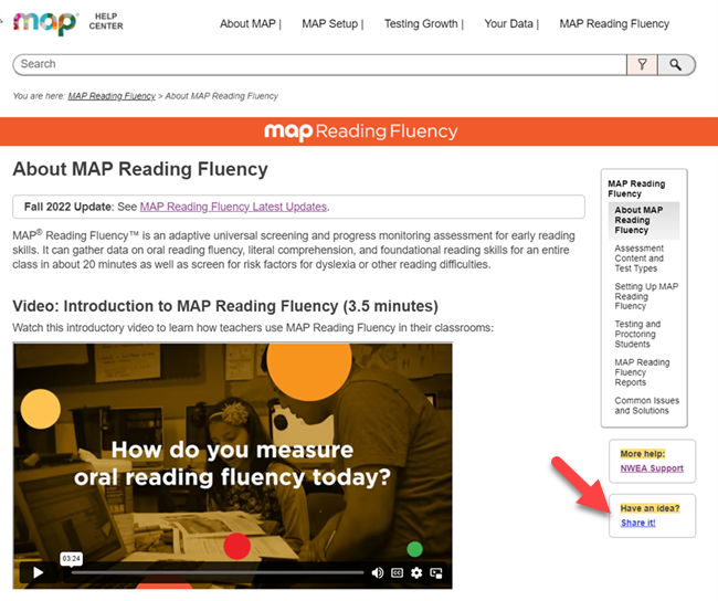 NWEA News.Partner feedback tool - UserVoice