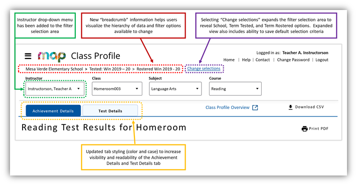 NWEA News.Class Profile report improvements NWEA News.Class Profile report improvements