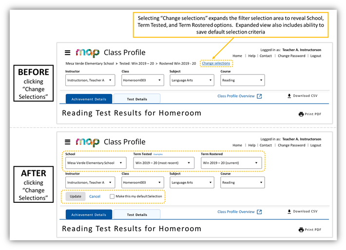 NWEA News.Class Profile report improvements
