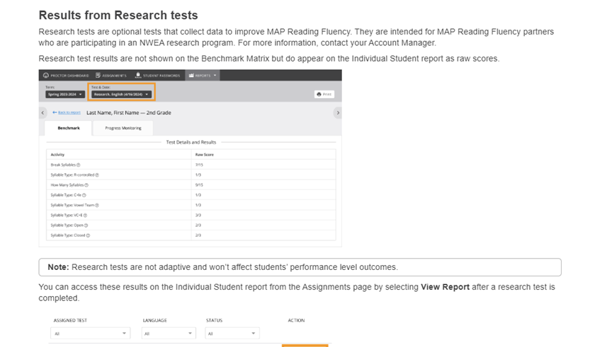 NWEA News.Field research program for 2024–25 school year