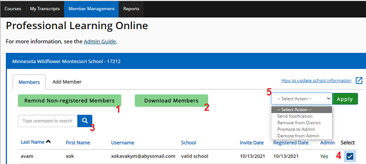 Admin Guide - Professional Learning Online